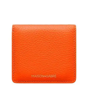MAISON DE SABRE Leather Compact Mirror - Manhattan Sandstone