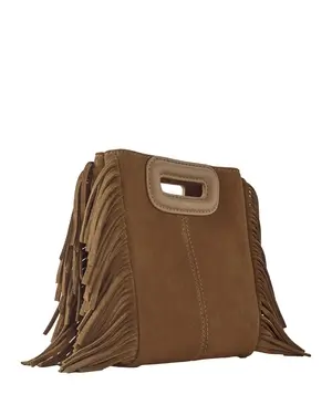 Maje Mini Fringe Suede Crossbody Bag