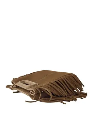 Maje Mini Fringe Suede Crossbody Bag