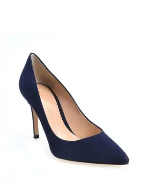 GIANVITO ROSSI 85 Pumps - Blue Suede