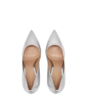 GIANVITO ROSSI 85 Pumps - Silver Leather
