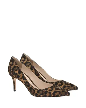 GIANVITO ROSSI 70 Pumps - Leopard Print Suede