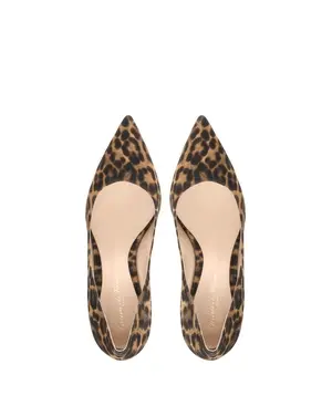 GIANVITO ROSSI 70 Pumps - Leopard Print Suede