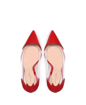 GIANVITO ROSSI Plexi Pumps - Dark Red