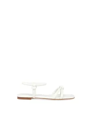 GIANVITO ROSSI Juno 05 Flat Sandals - White Leather