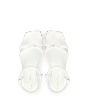 GIANVITO ROSSI Juno 05 Flat Sandals - White Leather