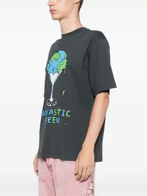 MSGM Graphic-print Cotton T-shirt