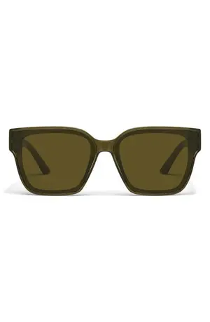 Quay Drive In 66mm Square Sunglasses - Olive/olive