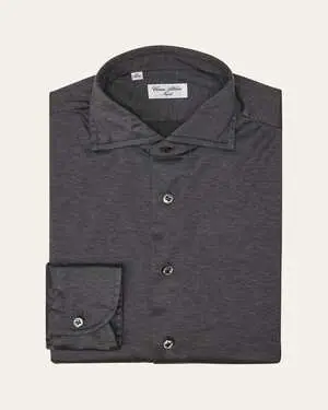 Cesare Attolini Cotton Jersey Sport Shirt - Grey