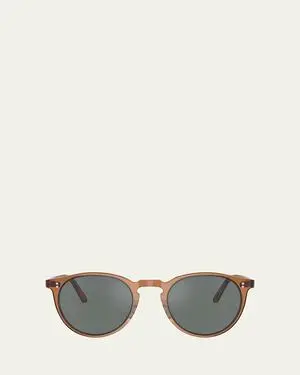 Oliver Spencer Oliver Peoples O'Malley Round Sunglasses Navy