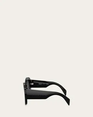 Prada Oversized Oval Sunglasses - Black