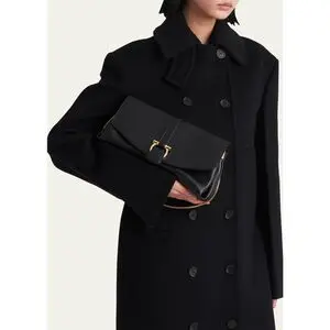 FERRAGAMO F-show Medium Shoulder Bag - Black