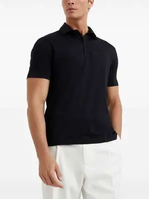 Brunello Cucinelli Short-sleeve Polo Shirt - Black