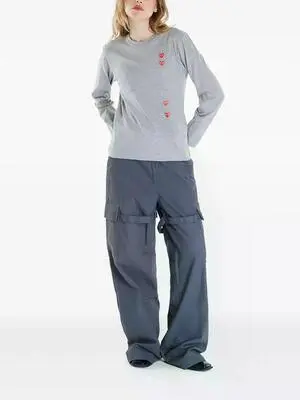 Play Comme Des Garcon Heart-print T-shirt - Grey