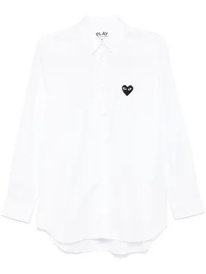 Play Comme Des Garcon Heart-patch Shirt