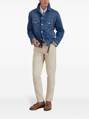 Brunello Cucinelli Logo-embroidered Jeans