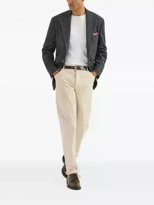 Brunello Cucinelli Logo-embroidered Jeans - Neutrals