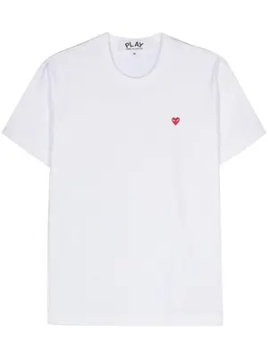 Play Comme Des Garcon Round Neck T-shirts For Women