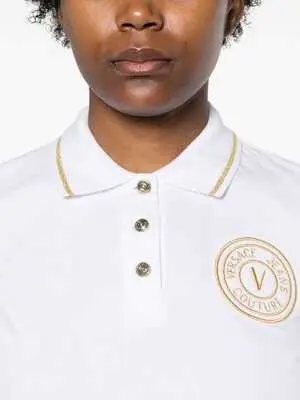 Versace Embroidered-logo Polo Top