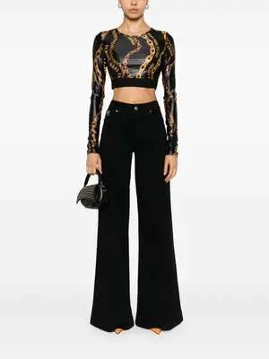 Versace Chain Couture Cropped Top