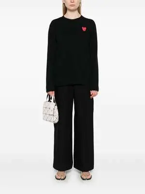 Play Comme Des Garcon Heart Patch T-shirt - Black