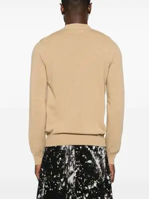 Play Comme Des Garcon Heart Patch Wool Cardigan - Neutrals