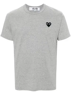 Play Comme Des Garcon Play Heart-emblem T-shirt - Grey