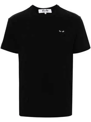 Play Comme Des Garcon Heart Patch T-shirt - Black