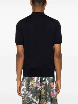 Play Comme Des Garcon Short Sleeve Heart Patch Cardigan - Blue