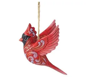JIM SHORE Caring Cardinal In Flight Ornament