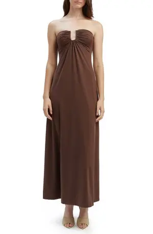 Bardot Carolena Strapless Midi Dress