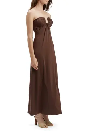 Bardot Carolena Strapless Midi Dress