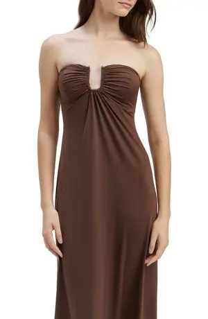 Bardot Carolena Strapless Midi Dress