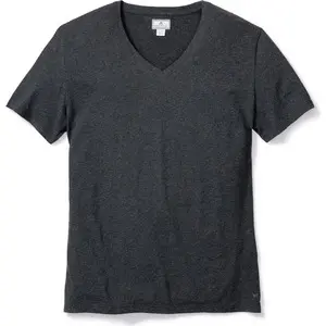 PETITE PLUME Pima Cotton V-neck Top - Grey