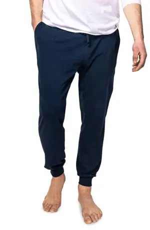 PETITE PLUME Pima Cotton Pajama Joggers - Navy