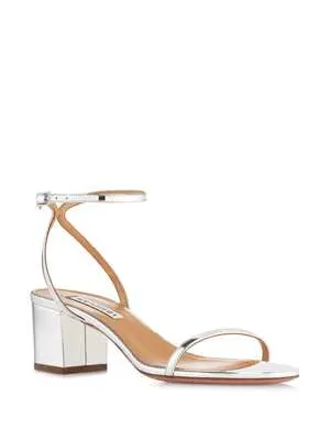 AQUAZZURA Olie 50mm Metallic Leather Sandals
