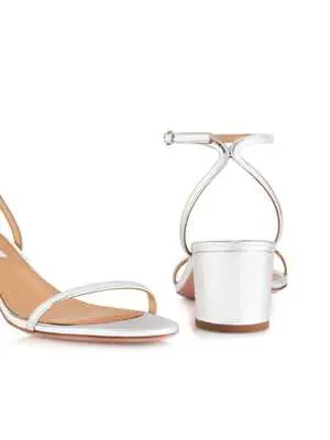 AQUAZZURA Olie 50mm Metallic Leather Sandals