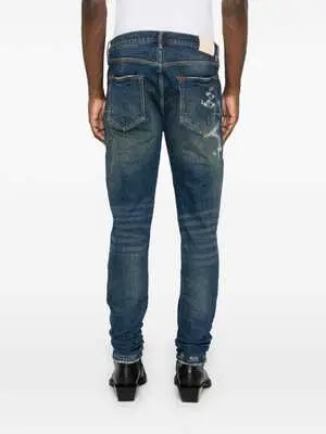 PURPLE BRAND Distressed Skinny Jeans - Blue