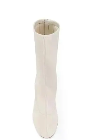 Khaite Apollo 85 Mid Heel Boot - Cream