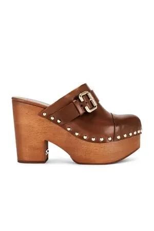 Chloe Almond Toe Mules Clogs For Women