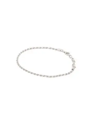 SERGE DENIMES Rope Bracelet In Metallic - Silver