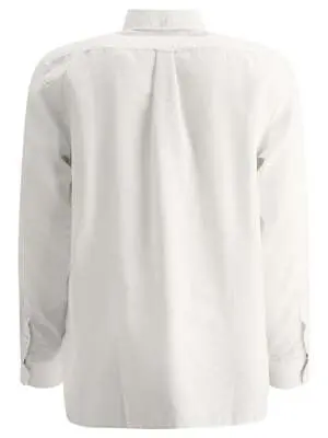BEAMS Linen Shirt With Chest Pocket - White