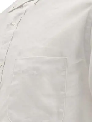 BEAMS Linen Shirt With Chest Pocket - White
