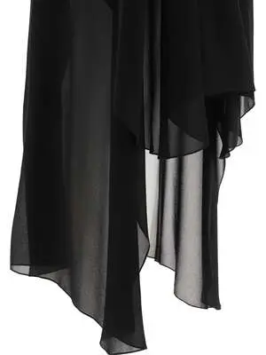 Chloé Fluid Volant Shorts In Silk Georgette