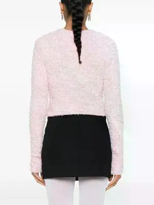 Balenciaga Cropped Tweed Jacket - Pink