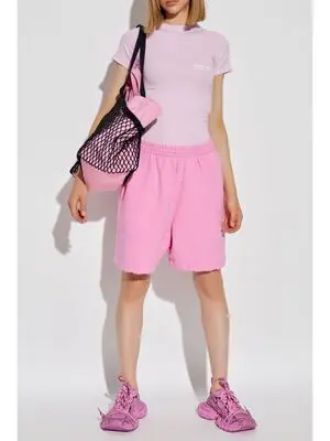 Balenciaga Cotton Shorts - Pink