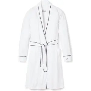 PETITE PLUME Luxe Pima Cotton Robe - White