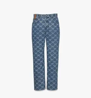 Mcm Lauretos Monogram Denim Jeans