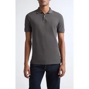 Sunspel Cotton Piqué Polo - Anthracite26