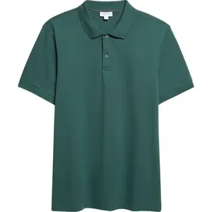 Sunspel Cotton Piqué Polo - Forest